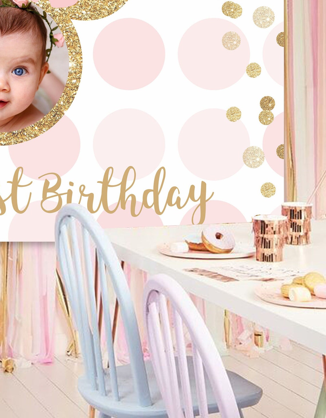 BACKDROP MINNIE MOUSE Birthday Party Wall Minnie Mouse - Etsy