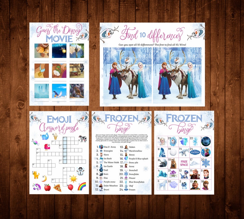 Frozen Birthday Games | Anna and Elsa Party Activities (instant ...