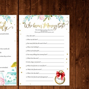 BABY SHOWER Printable Games Bundle Alice in Wonderland, Virtual Baby ...