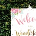 ALICE IN WONDERLAND Welcome Sign Alice in Wonderland Welcome - Etsy
