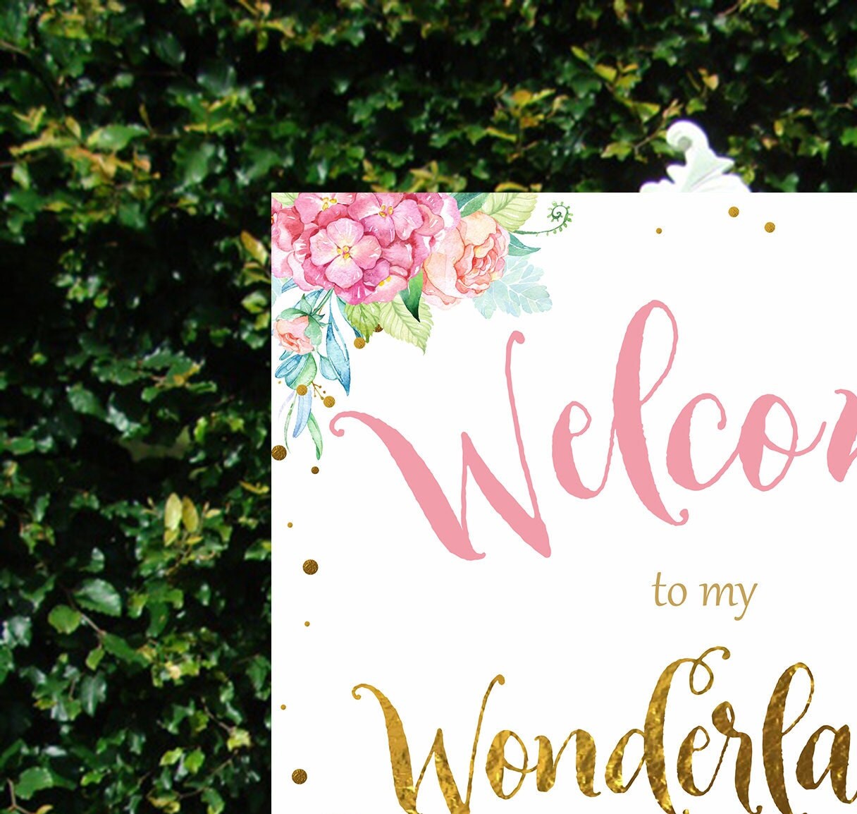 ALICE IN WONDERLAND Welcome Sign Alice in Wonderland Welcome - Etsy