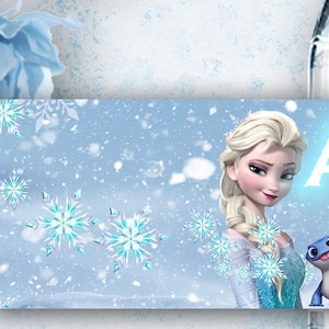 FROZEN WATER Bottle Label, Frozen Elsa and Anna Water Bottle Label ...
