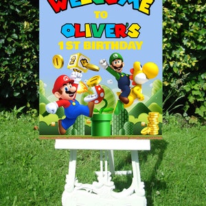 Super Mario | Luigi Welcome Sign Poster | Custom or Ready to Print ...