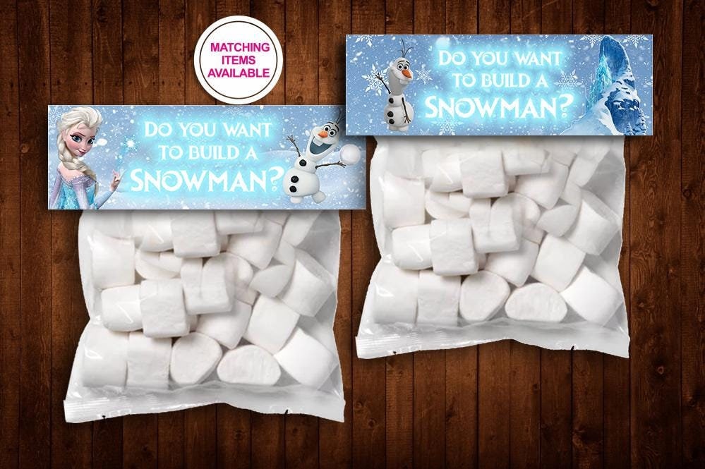 Olaf Frozen Favor Tag | Printable Party Bag Topper (digital Download ...