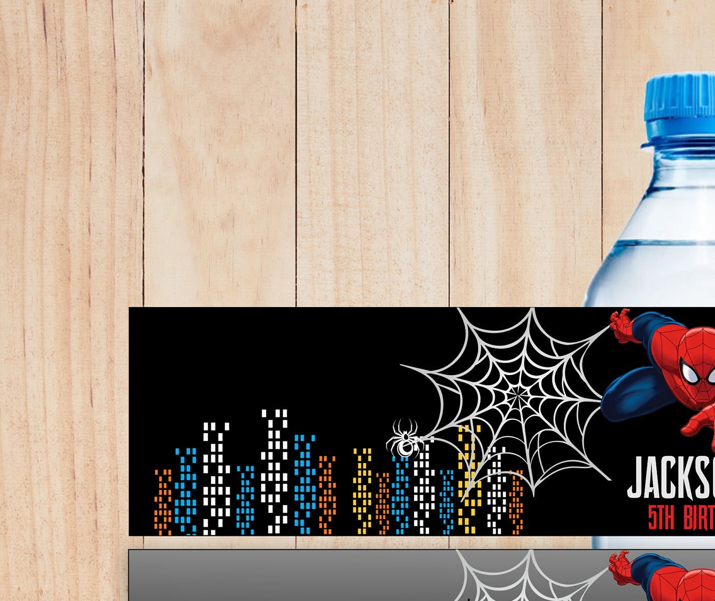 SPIDERMAN Bottle Label Wrapper Favor Tag Circle Sticker - Etsy