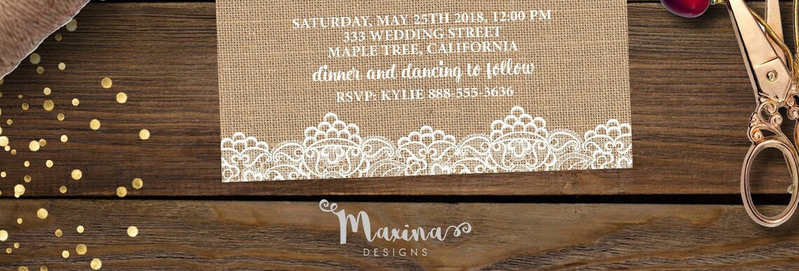 Rustic Wedding Invite Template Rustic Invitation Template - Etsy