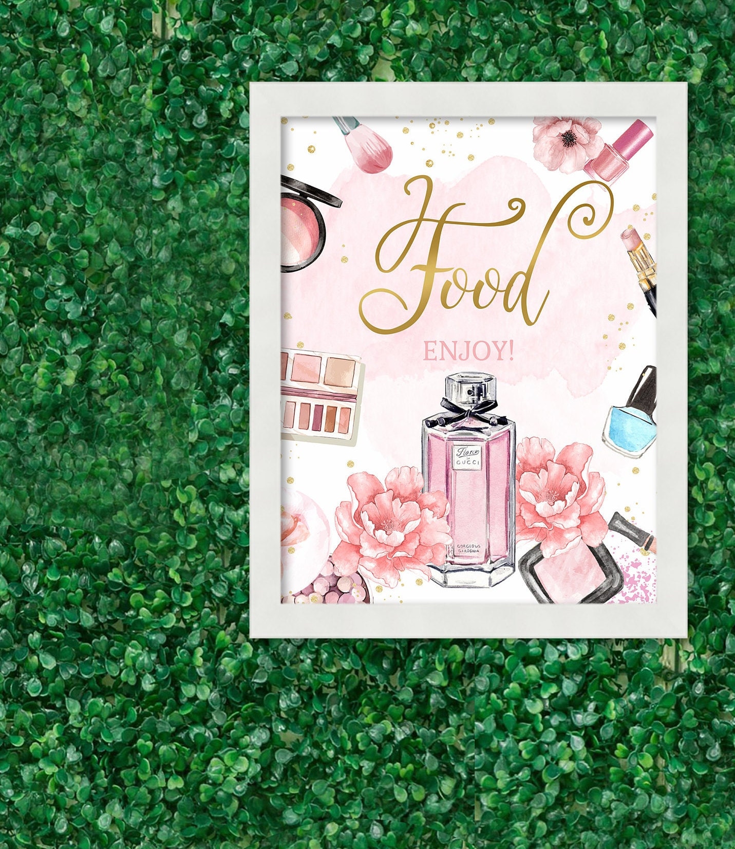 Spa Beauty Bar Signs Set | Food, Drinks, Favors Posters | Instant ...