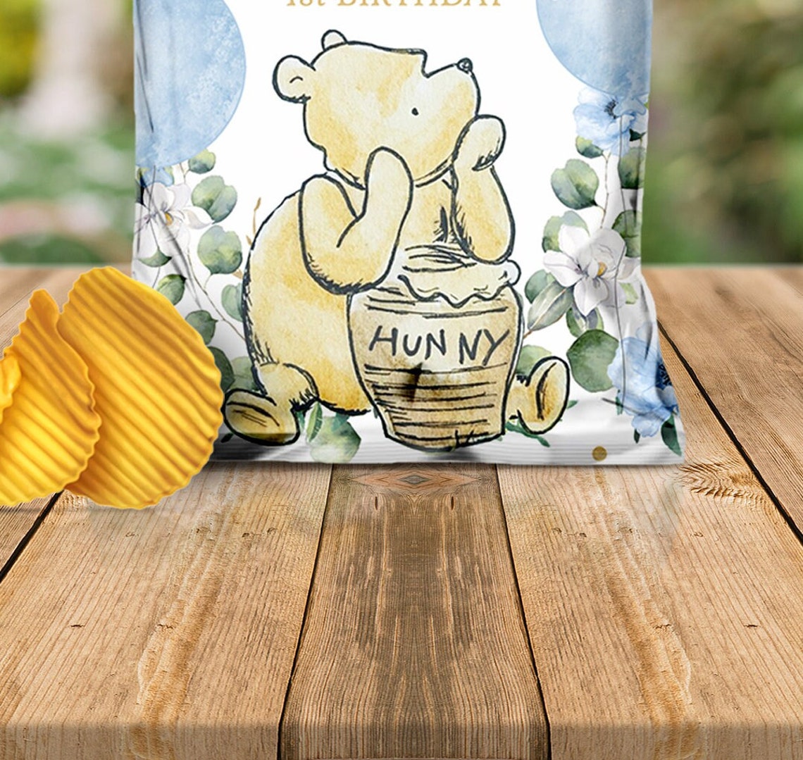 WINNIE THE POOH Potato Chip Bag Wrapper Birthday Favors Treat | Etsy Canada