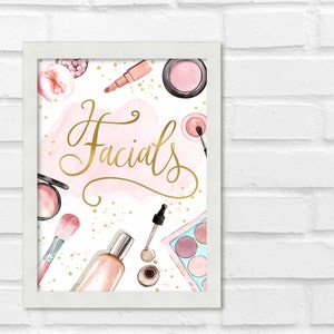 SPA Birthday Signs, Makeup Sign, Spa Party Posters, Pamper Party Poster ...