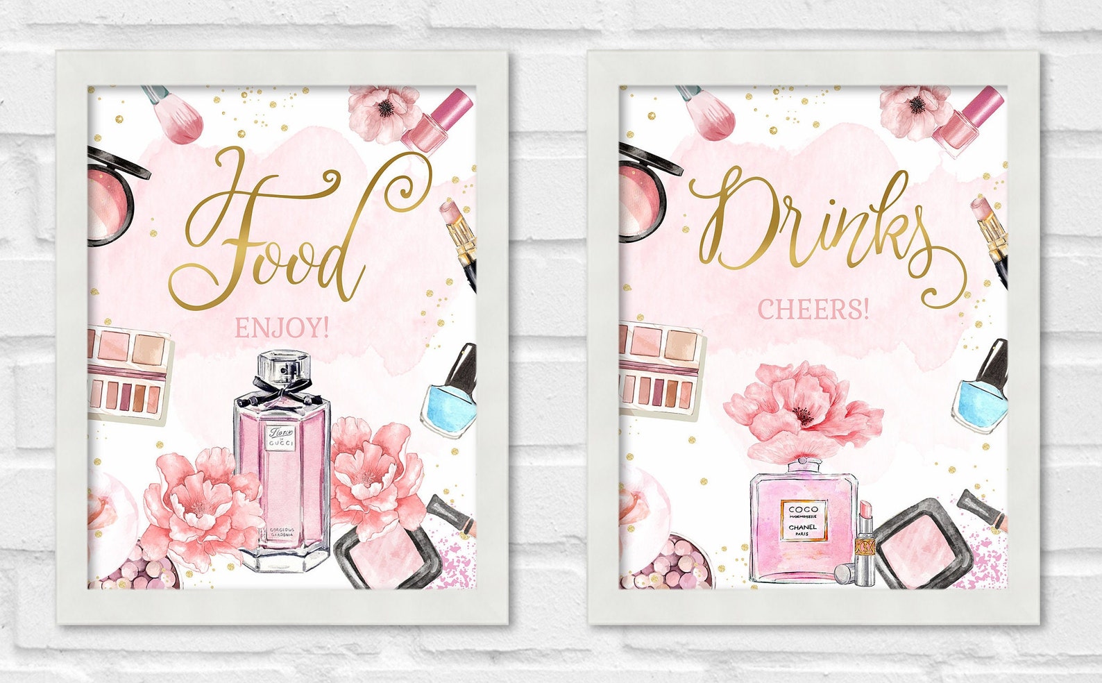 SPA Birthday Signs Makeup Sign Spa Party Posters Spa Favors - Etsy