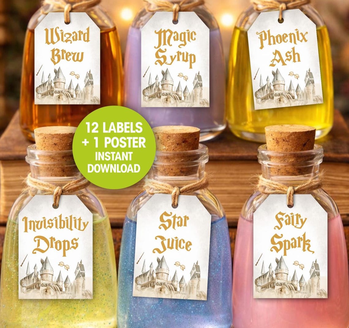 Wizard Potion Bar | Kids Birthday Party Station Decor - Etsy