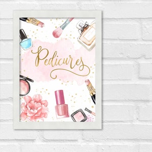 SPA Birthday Signs, Makeup Sign, Spa Party Posters, Pamper Party Poster ...