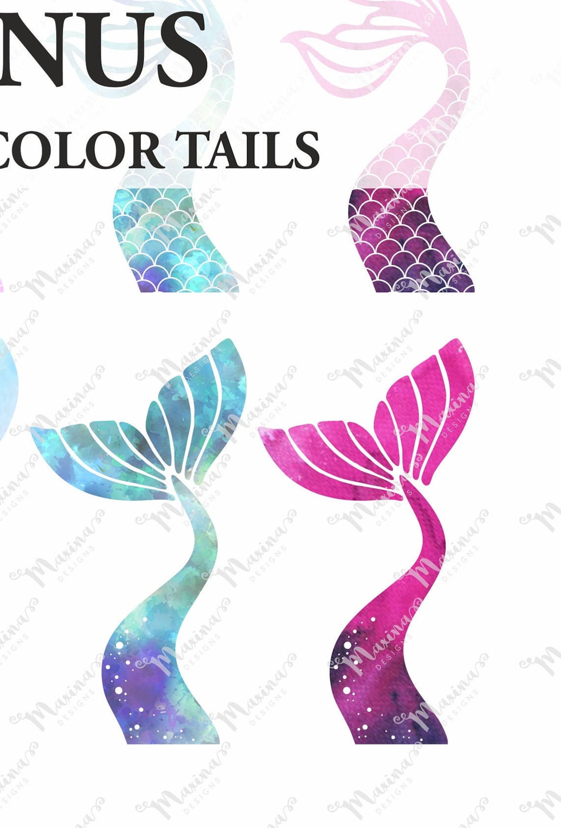 MERMAID SVG Mermaid Tail Svg Clipart Mermaid Birthday Girl - Etsy