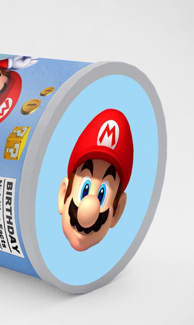 Custom Super Mario Pringles Wrapper | Birthday Party Labels (digital ...