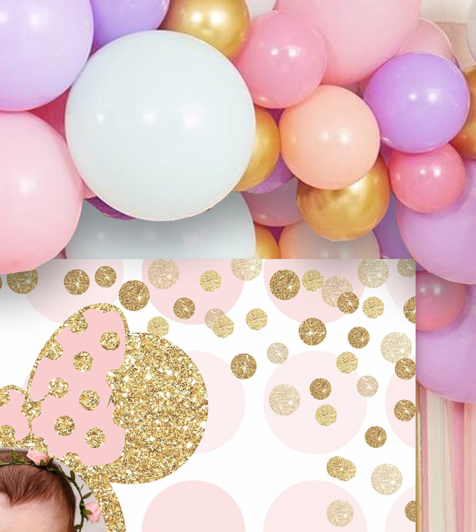 BACKDROP MINNIE MOUSE Birthday Party Wall Minnie Mouse - Etsy