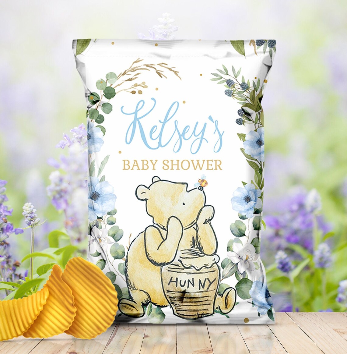 Baby Shower Potato Chip Bag WINNIE THE POOH Wrapper Party - Etsy