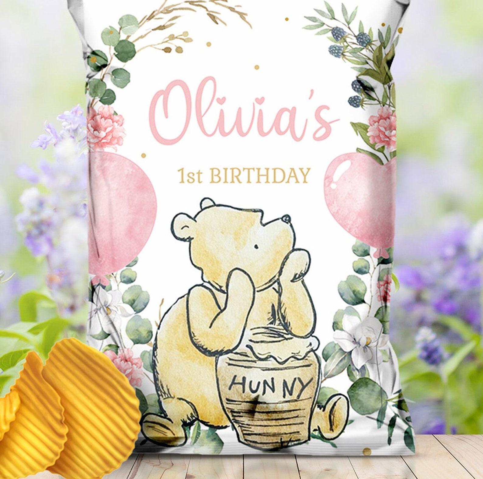 WINNIE THE POOH Potato Chip Bag Wrapper Birthday Favors Treat - Etsy