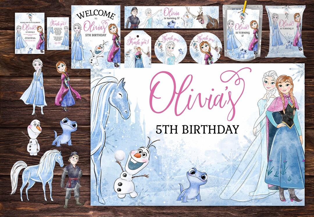 Frozen Princess Birthday Party Bundle | Custom Elsa and Anna ...