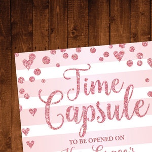 Time Capsule Sign, Time Capsule Poster, 1st Birthday Party Invitation ...