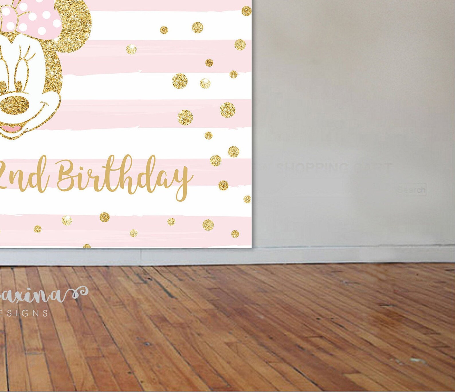 Minnie Mouse Wall Backdrop Minnie Mouse Wall Decal Minnie - Etsy