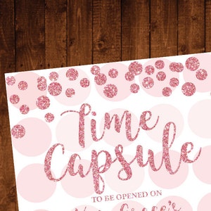 Time Capsule Sign, Time Capsule Poster, 1st Birthday Party Invitation ...
