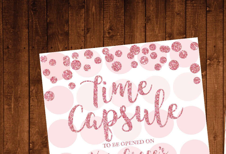Time Capsule Sign Time Capsule Poster 1st Birthday Party | Etsy