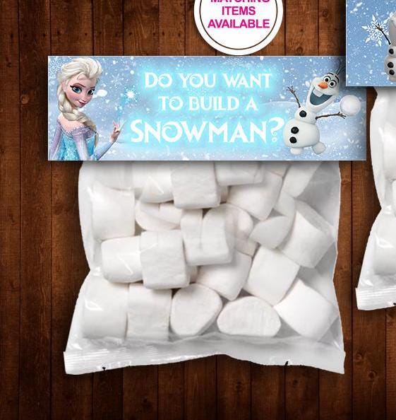 Olaf Frozen Favor Tag | Printable Party Bag Topper (digital Download ...