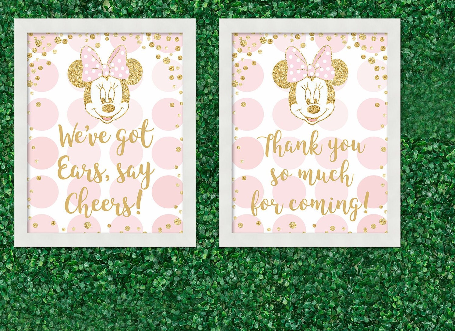 MINNIE MOUSE Signs 1st Birthday Party Minnie Mouse Table - Etsy