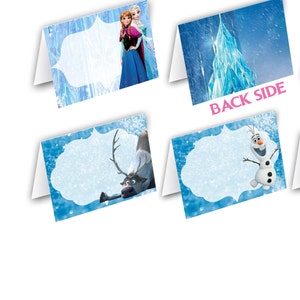 FROZEN PARTY FOOD Label Tents, Frozen Place Cards, Frozen Decor Theme ...