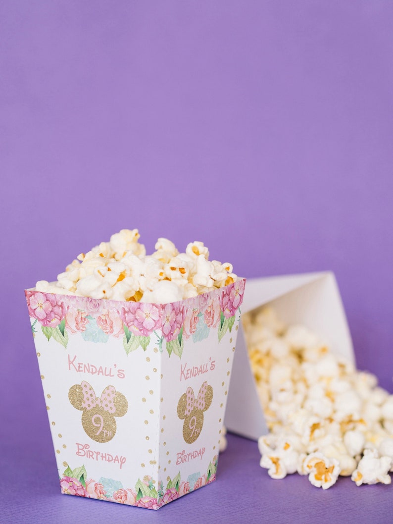 POPCORN BOX Minnie Mouse Container Popcorn Box Wrapper - Etsy
