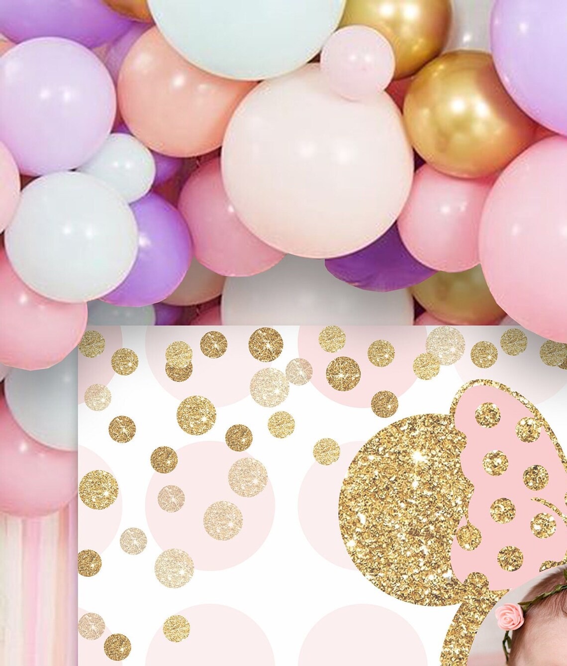 BACKDROP MINNIE MOUSE Birthday Party Wall Minnie Mouse - Etsy