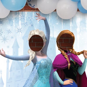 FROZEN Face in Hole Backdrop Photo Prop Board Cutout Birthday Party ...