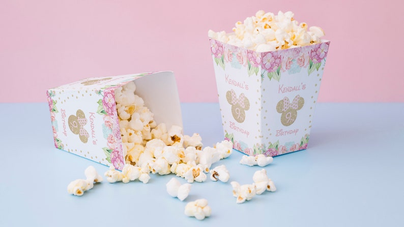 POPCORN BOX Minnie Mouse Container Popcorn Box Wrapper - Etsy