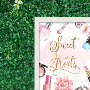 SPA Birthday Signs Makeup Sign, Spa Party Posters, Spa Favors Sign, Spa ...