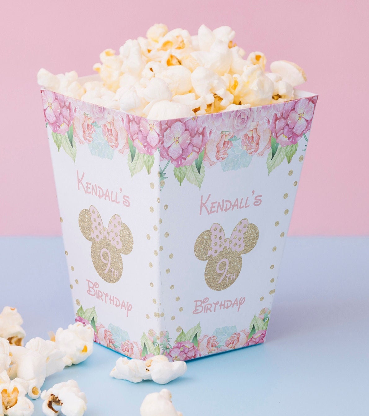 POPCORN BOX Minnie Mouse Container Popcorn Box Wrapper - Etsy