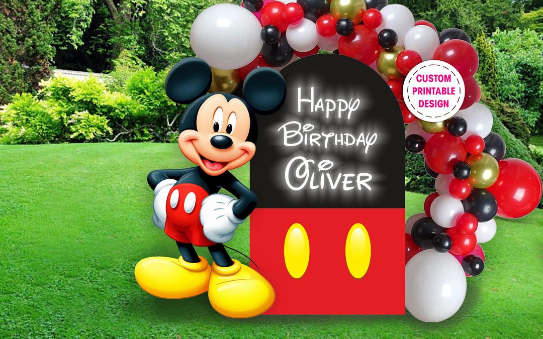 MICKEY MOUSE Photo Prop Backdrop Arch Mickey Mouse Birthday Party ...