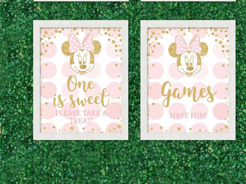 MINNIE MOUSE Signs 1st Birthday Party Minnie Mouse Table - Etsy