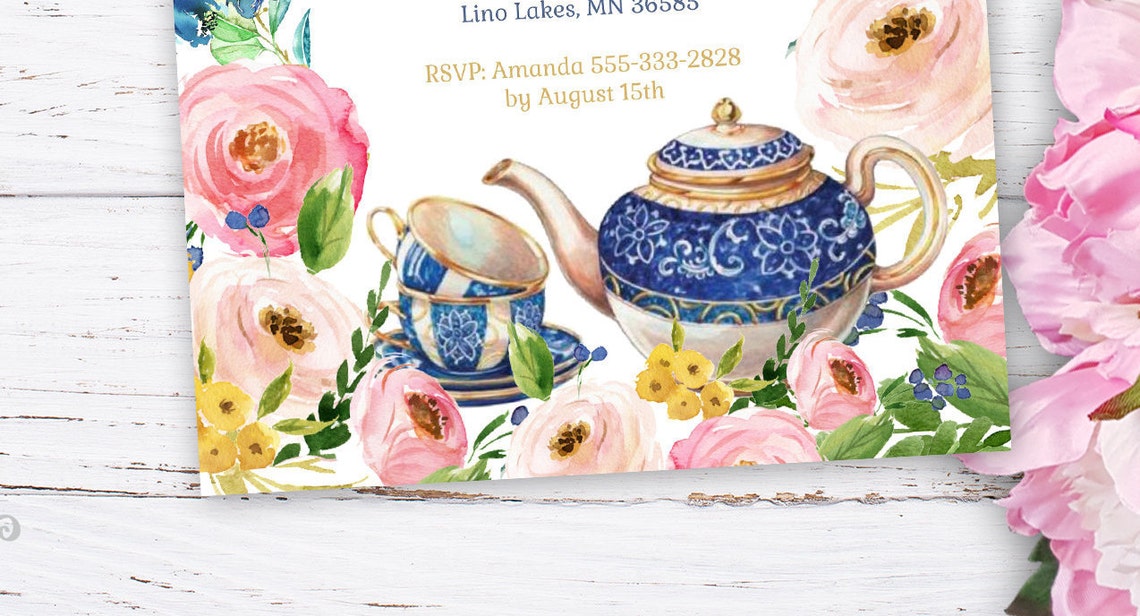 Par-tea Invitation Tea Party Invite Adult Birthday | Etsy