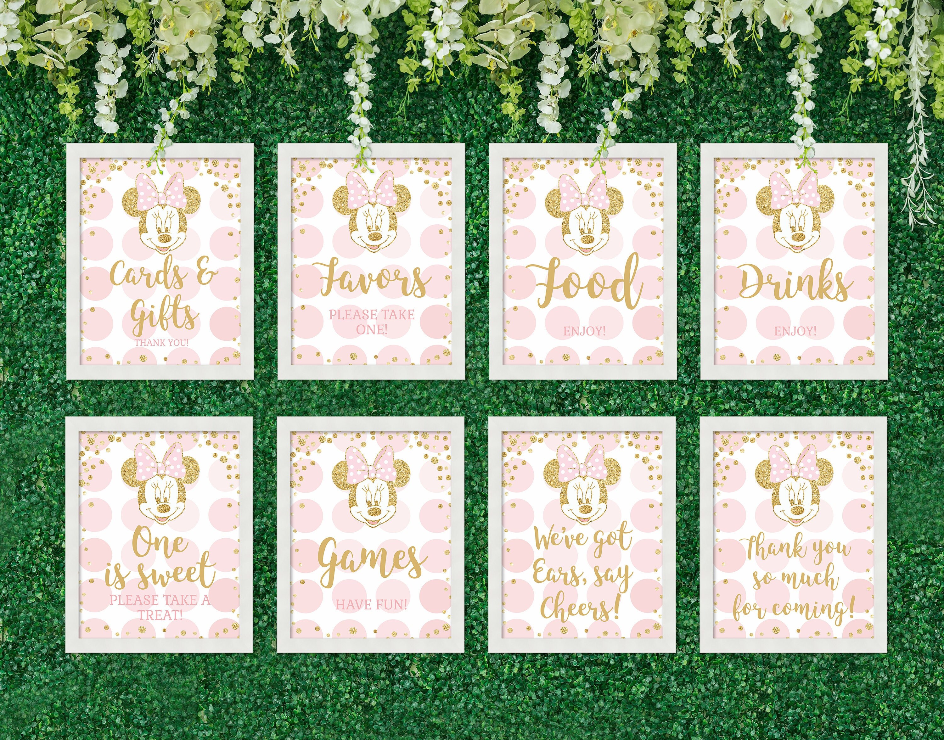 MINNIE MOUSE Signs 1st Birthday Party Minnie Mouse Table - Etsy