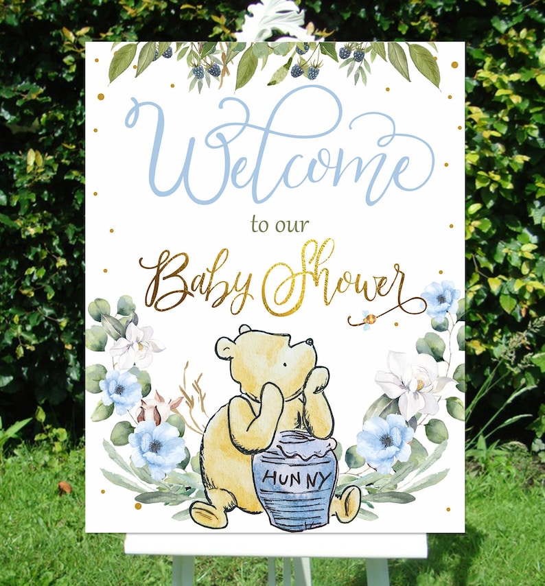 WINNIE THE POOH Baby Shower Welcomesign Decorations Baby - Etsy