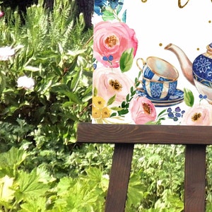 Let's Par-tea TEA PARTY WELCOME Sign Printable, Tea Party Wall Stand ...