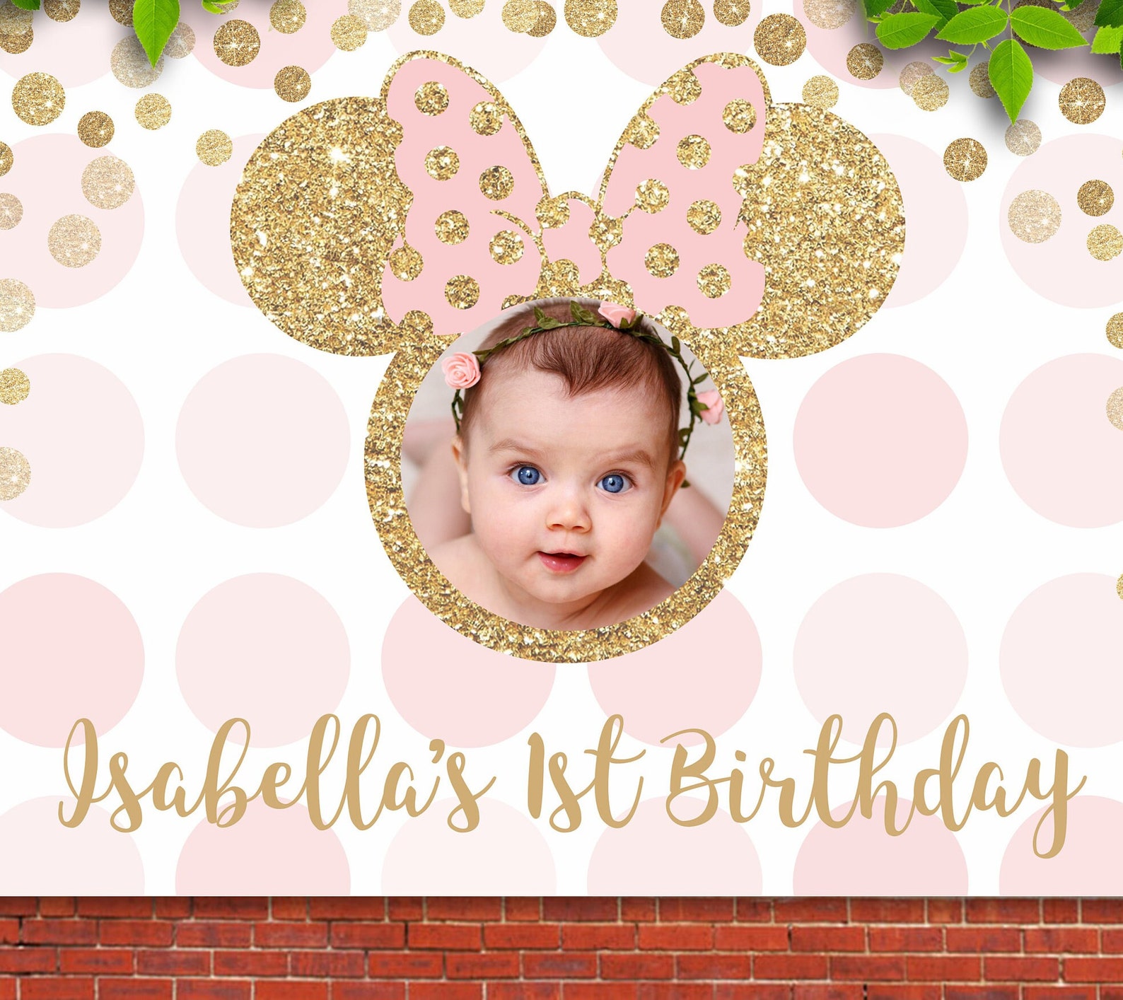 BACKDROP MINNIE MOUSE Birthday Party Wall Minnie Mouse - Etsy