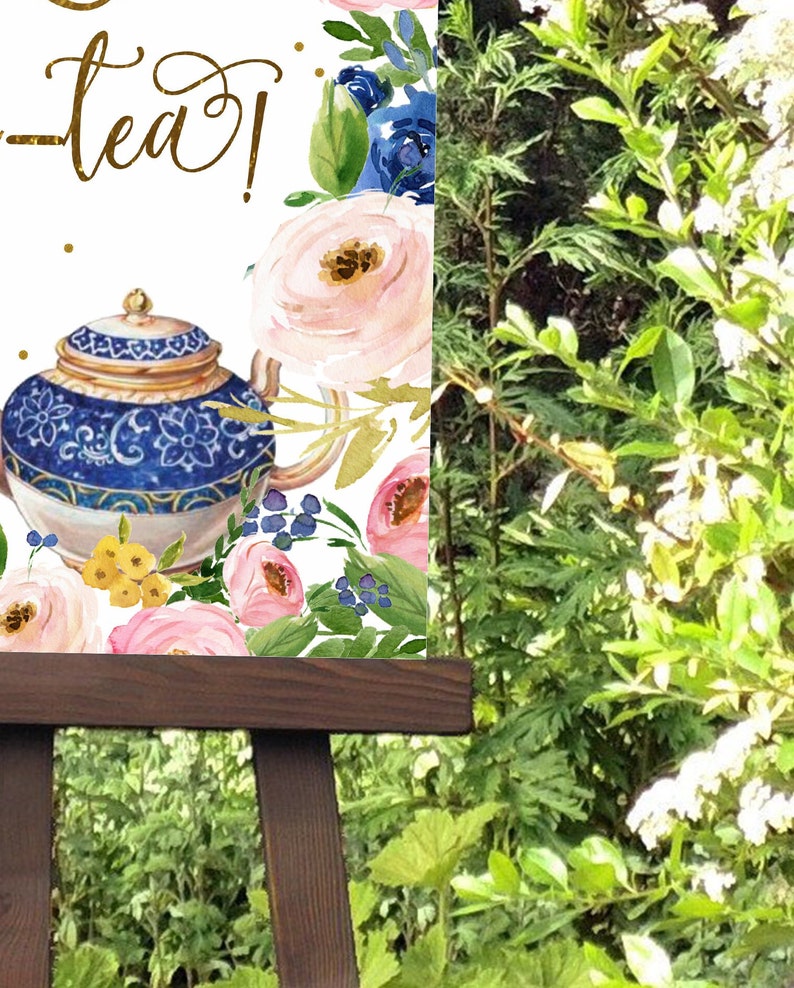 Let's Par-tea TEA PARTY WELCOME Sign Printable Tea Party - Etsy