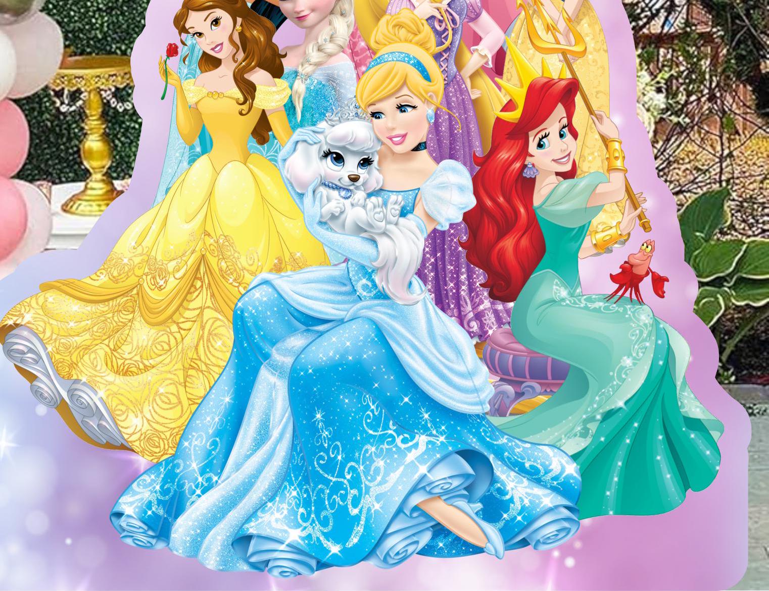 Disney Princesses Birthday Backdrop, Photo Prop (digital Printable) - Etsy