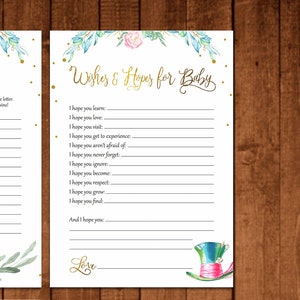 BABY SHOWER Printable Games Bundle Alice in Wonderland, Virtual Baby ...