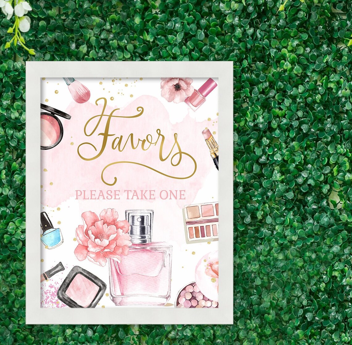 Spa Beauty Bar Signs Set | Food, Drinks, Favors Posters | Instant ...