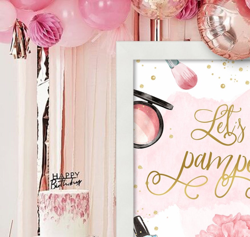 SPA Birthday Welcome Signs SPA Birthday Sign Party Poster - Etsy