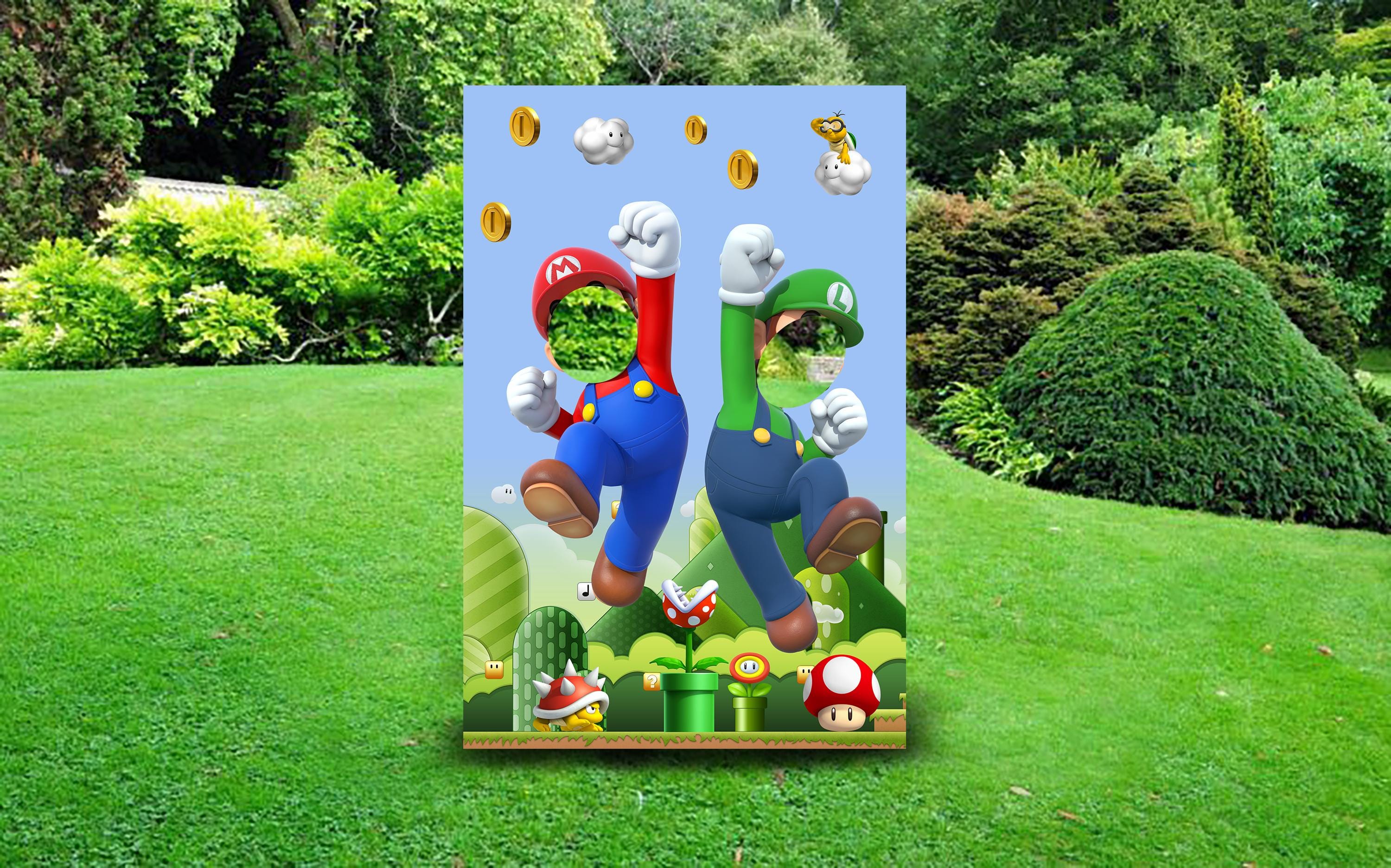 Super Mario Face-in Photo Prop | Kids Birthday Party (digital File) - Etsy