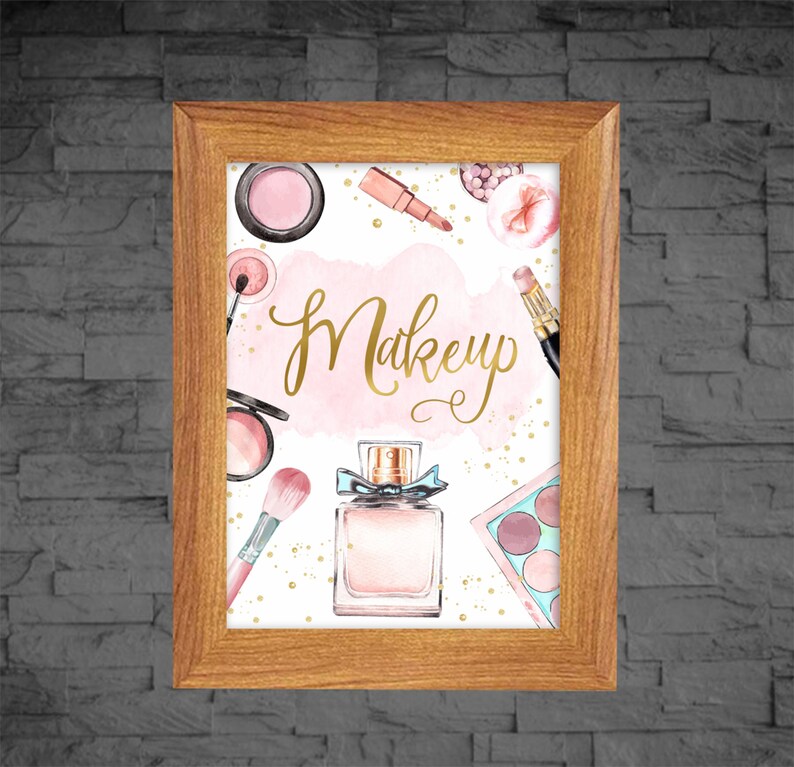 SPA Birthday Signs Makeup Sign Spa Party Posters Pamper - Etsy