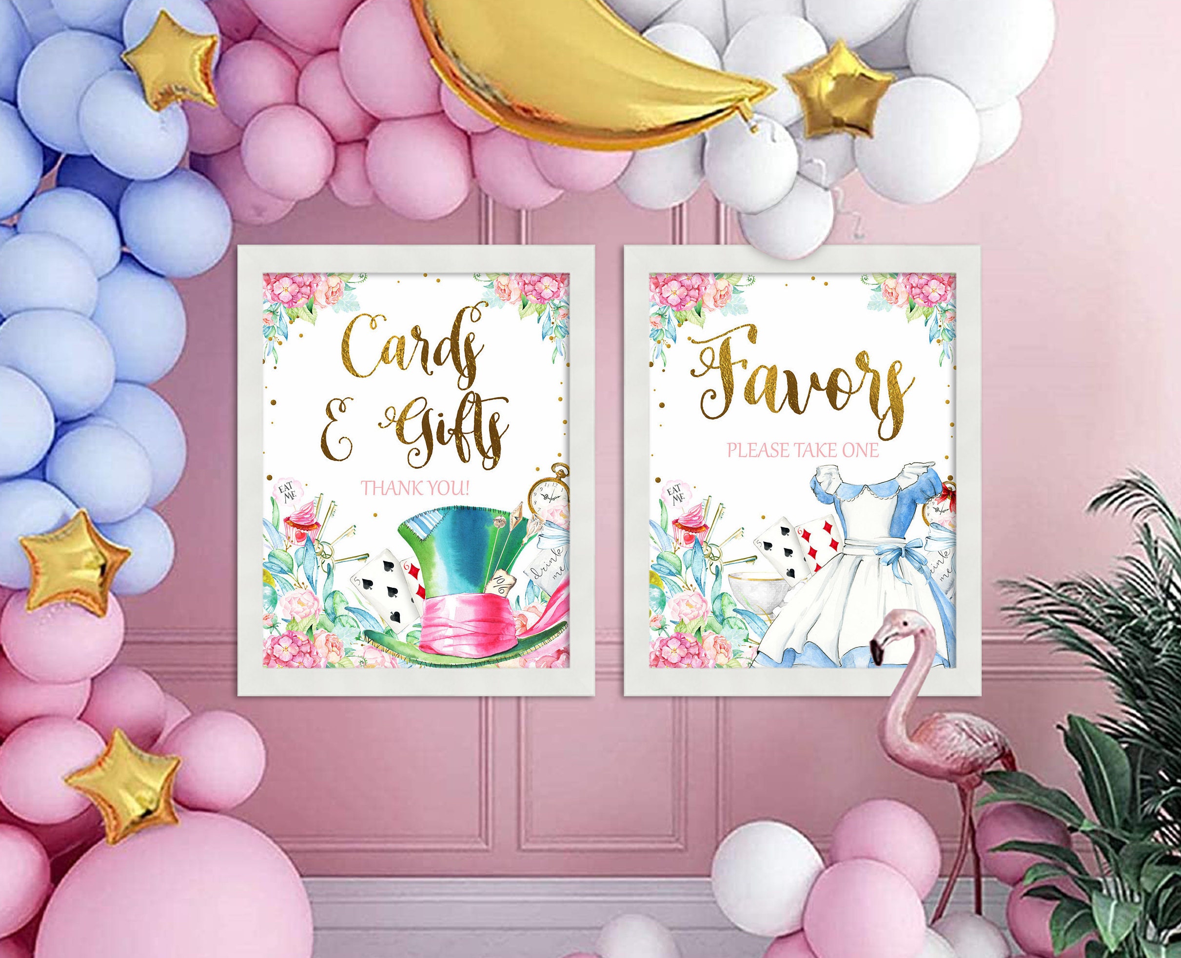 ALICE IN WONDERLAND Party Sign Alice in Onederland Sign | Etsy